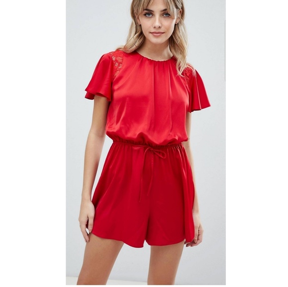 Pants & Jumpsuits | Nwt Asos Open Back Romper | Poshmark